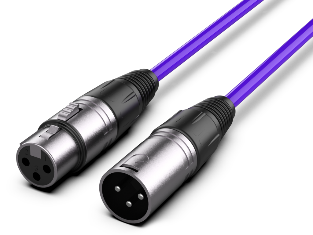 Silver XLR Male XLR Female 6m Purple 10145055 - Audibax