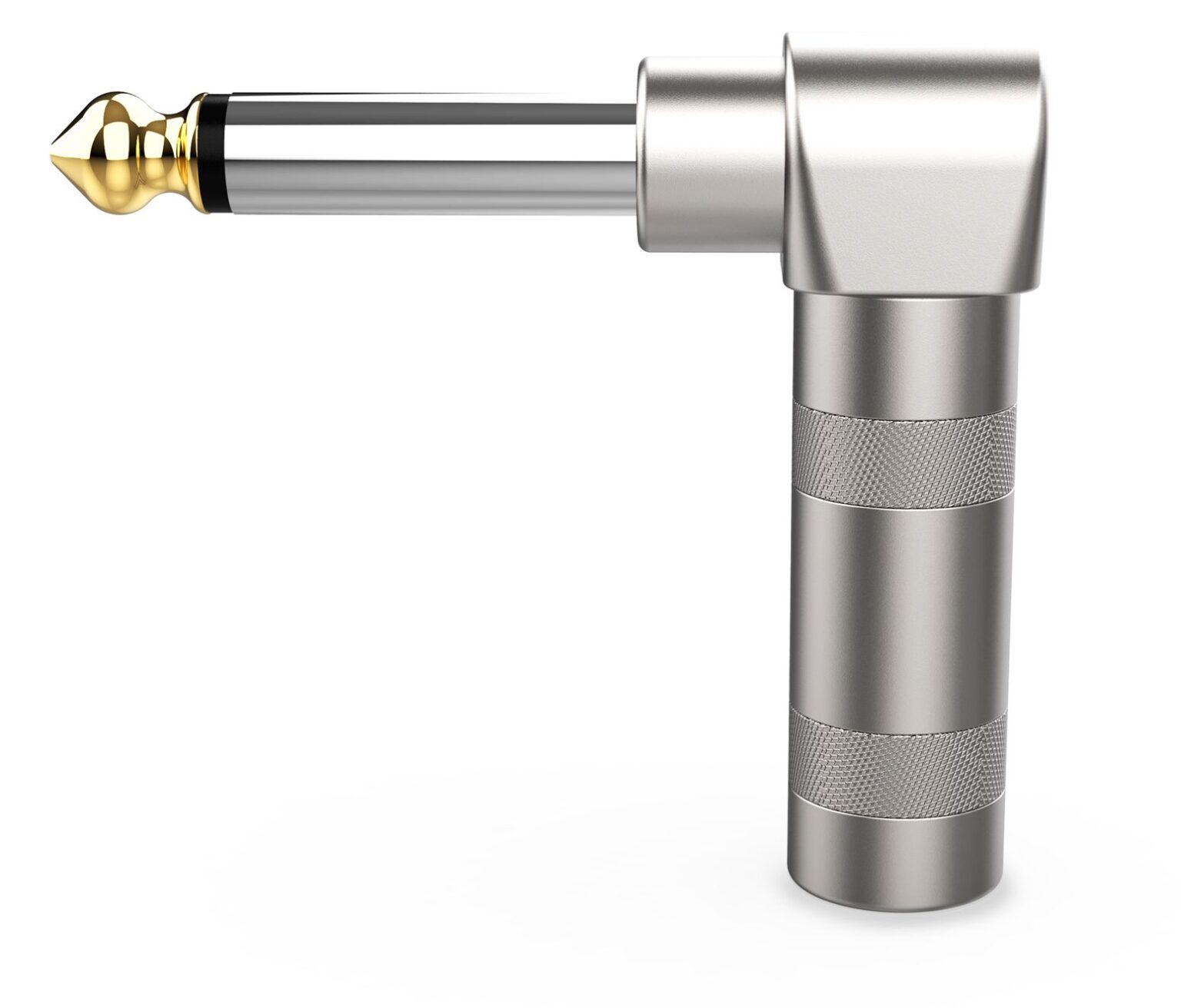 Silver Connector Angled Mono Jack 10154459 - Audibax