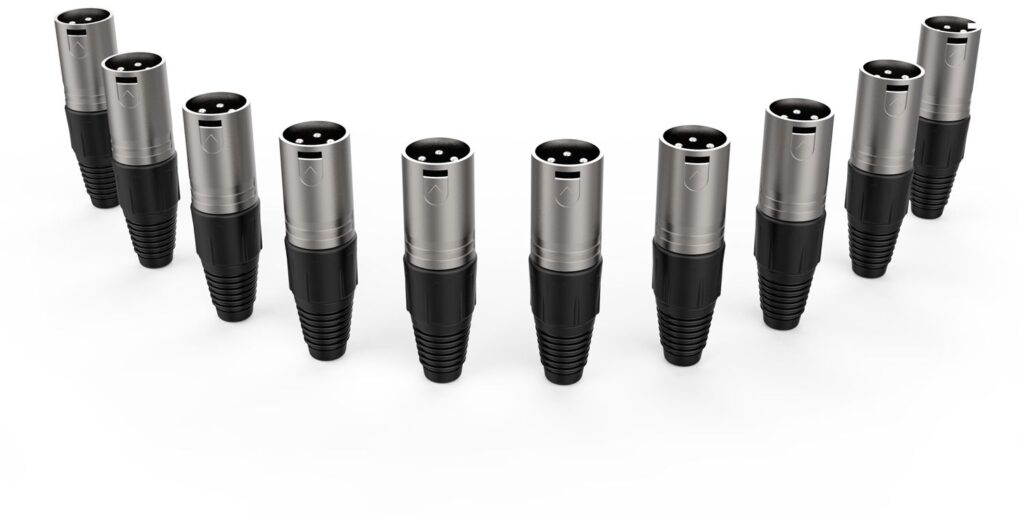 Silver Connector XLR Male x 10 10154448 - Audibax