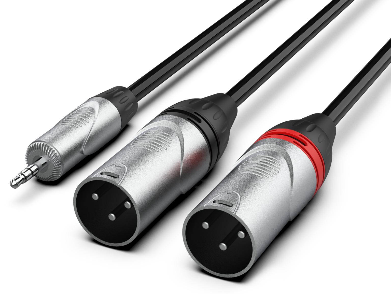 Pro 2 x XLR Male Stereo Minijack 3m 10116255 - Audibax