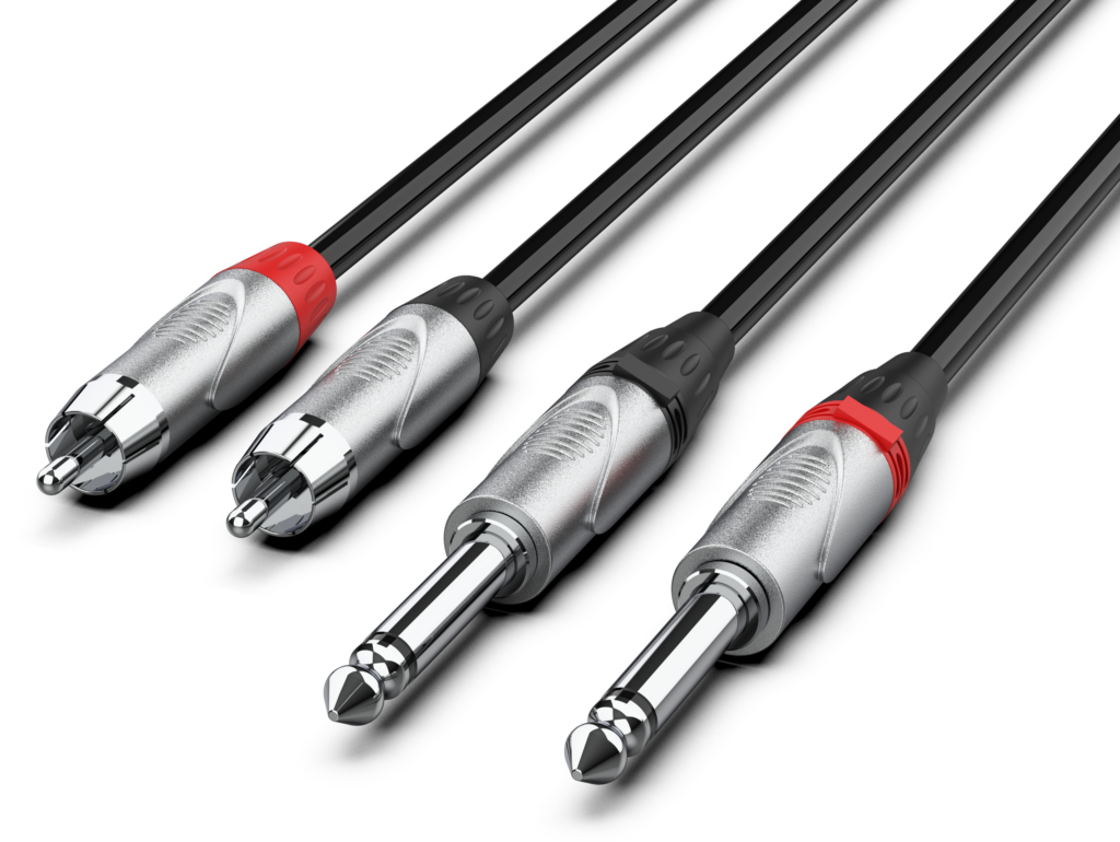Pro 2 x Mono Jack 2 x RCA 6m 10116229 - Audibax