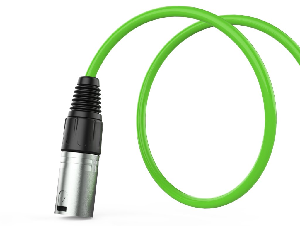 Silver XLR Male XLR Female 15m Green 10145022 - Audibax